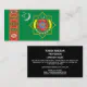 Turkmen Flag & Emblem, Flag of Turkmenistan Business Card | Zazzle