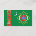 Turkmen Flag & Emblem, Flag of Turkmenistan Business Card | Zazzle