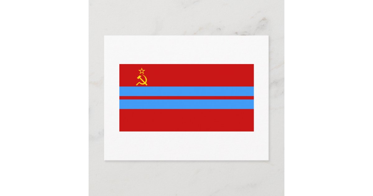 Turkmen SSR Flag Postcard | Zazzle