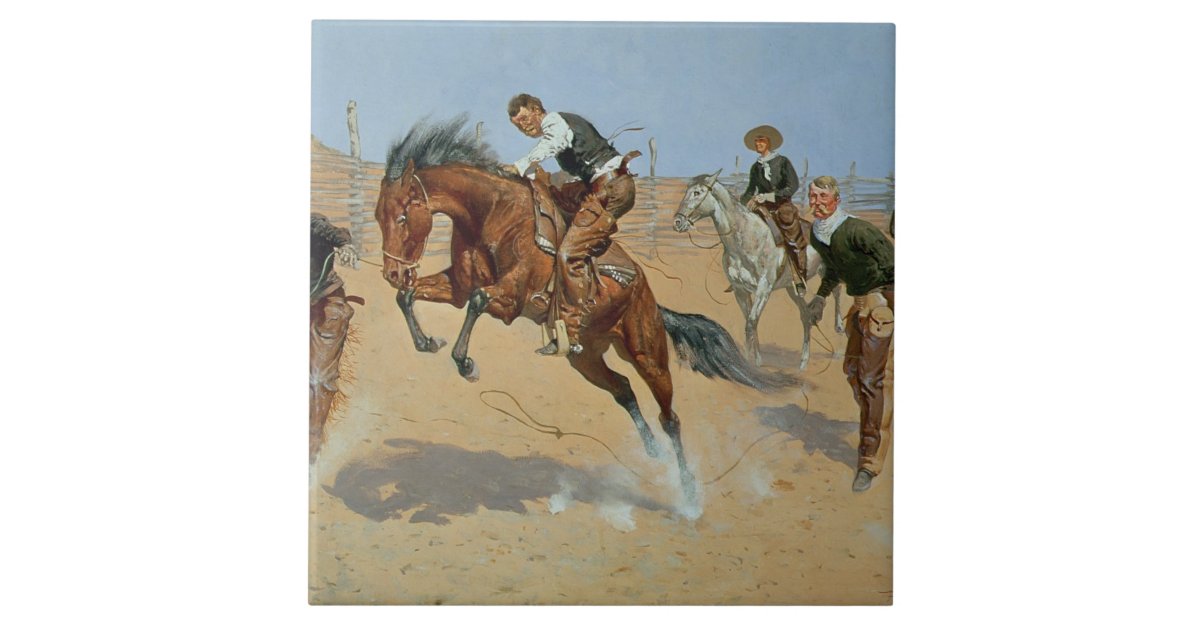 Turn Him Loose, Bill, c.1893 (oil on canvas) Ceramic Tile | Zazzle