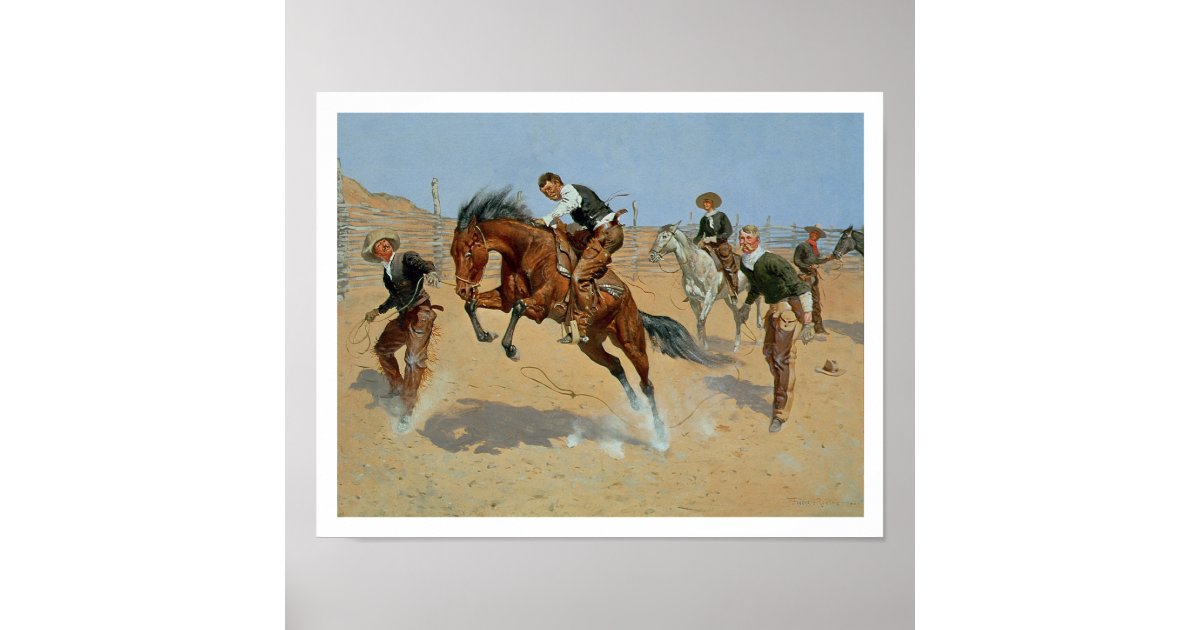Turn Him Loose, Bill, c.1893 (oil on canvas) Poster | Zazzle
