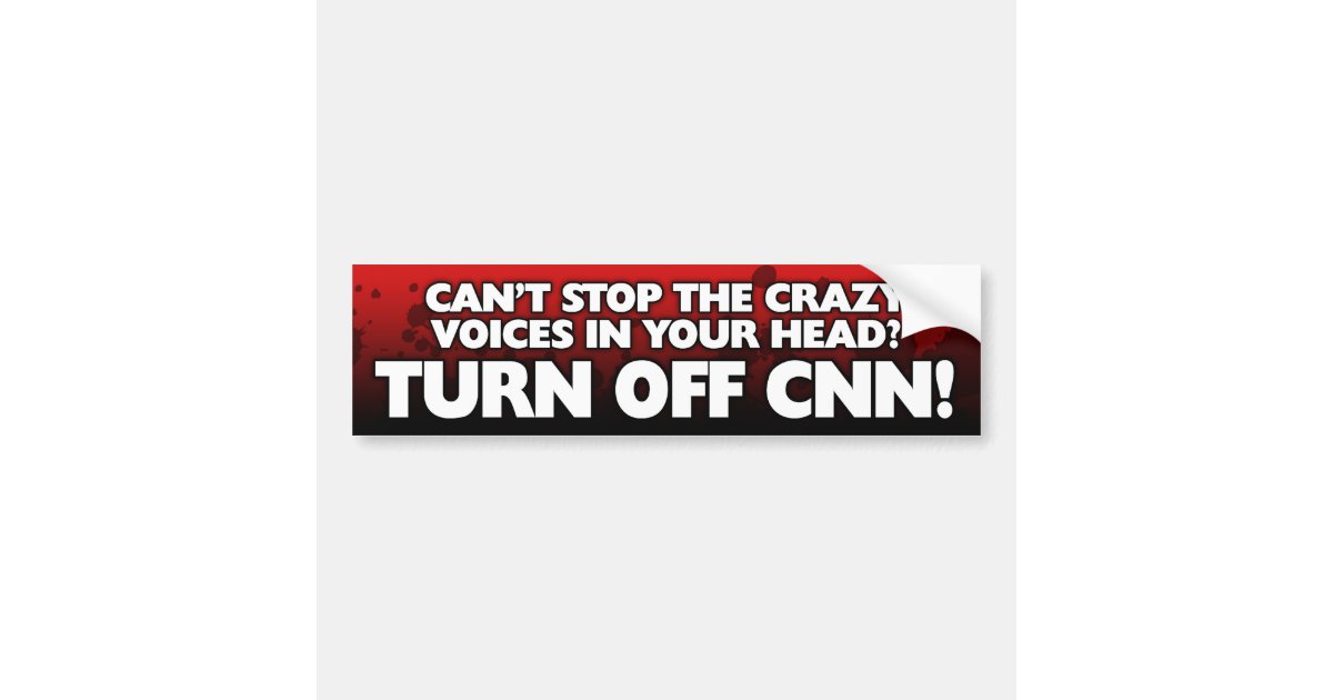 "Turn Off CNN" Bumper Sticker | Zazzle