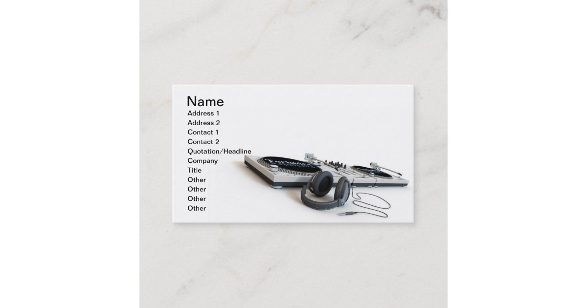 TURN TABLE BUSINESS CARD | Zazzle