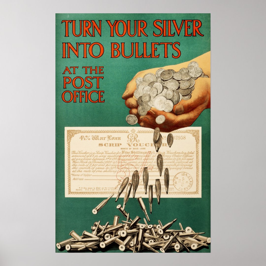 Turn Your Silver into Bullets at the Post Office Poster | Zazzle