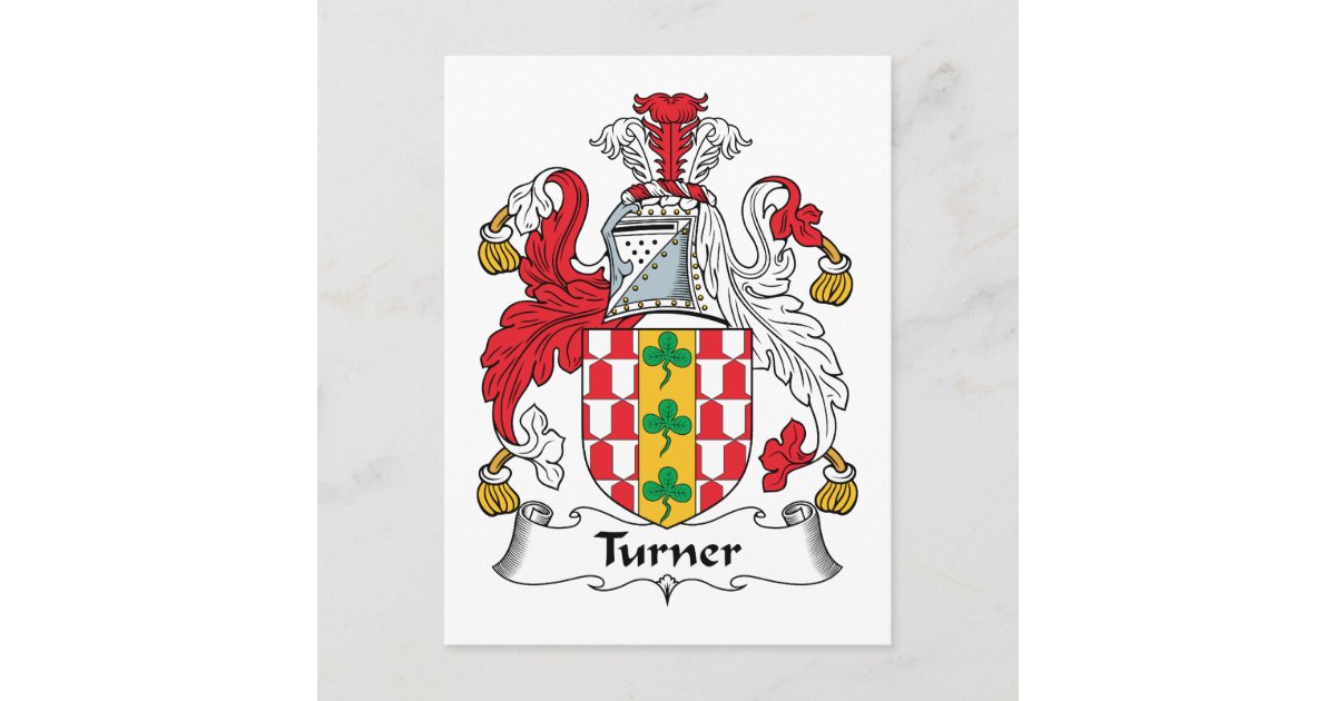 Turner Family Crest Postcard | Zazzle