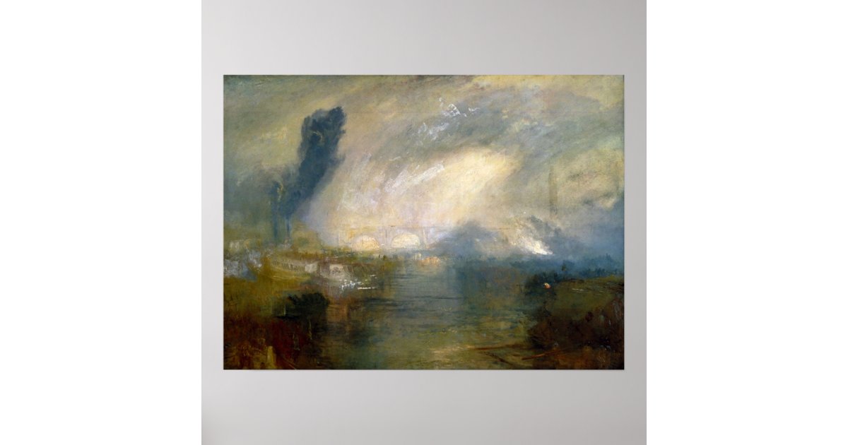 Turner - Thames Above Waterloo Bridge Poster | Zazzle