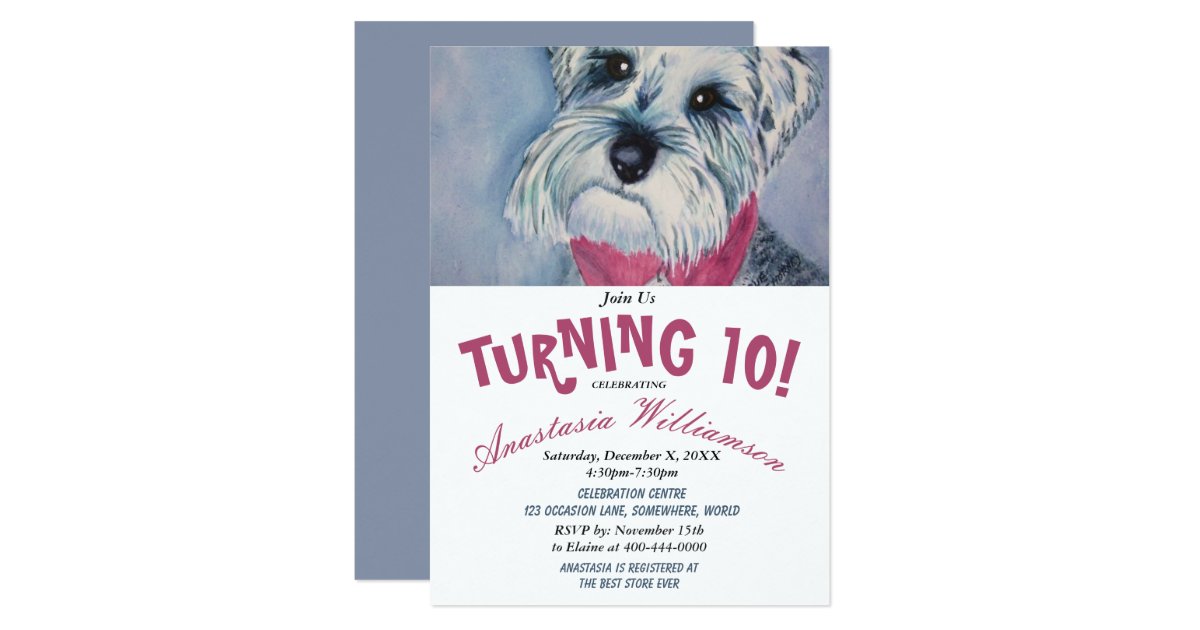 TURNING 10 BIRTHDAY PARTY INVITE | Zazzle.com