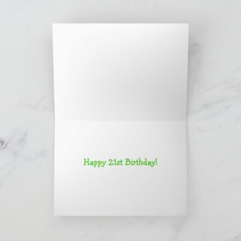Turning 21 Years Old Card | Zazzle
