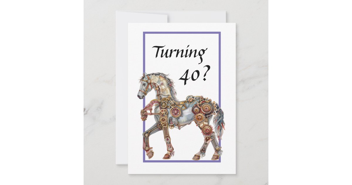 Turning 40 Birthday Card | Zazzle