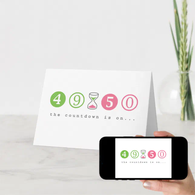 Turning 50 Years Old Card | Zazzle