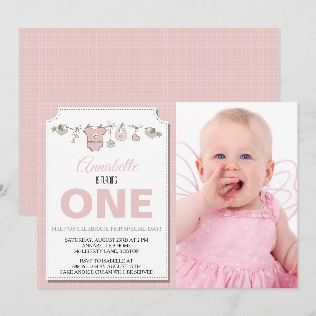Turning One Birthday Invitation | Zazzle