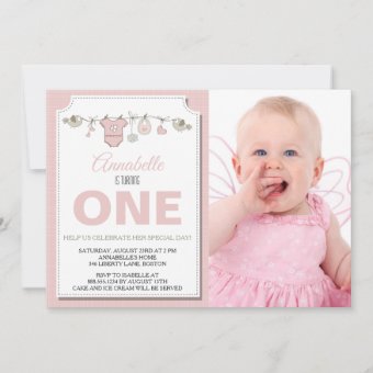 Turning One Birthday Invitation | Zazzle