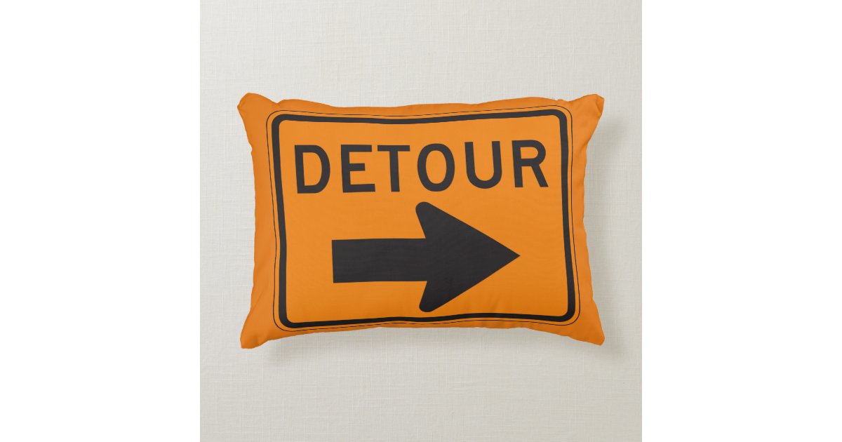 Turning Sign Cushion | Zazzle
