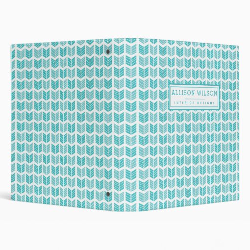 Turqoise Ethnic Aztec Arrows Pattern 3 Ring Binder | Zazzle