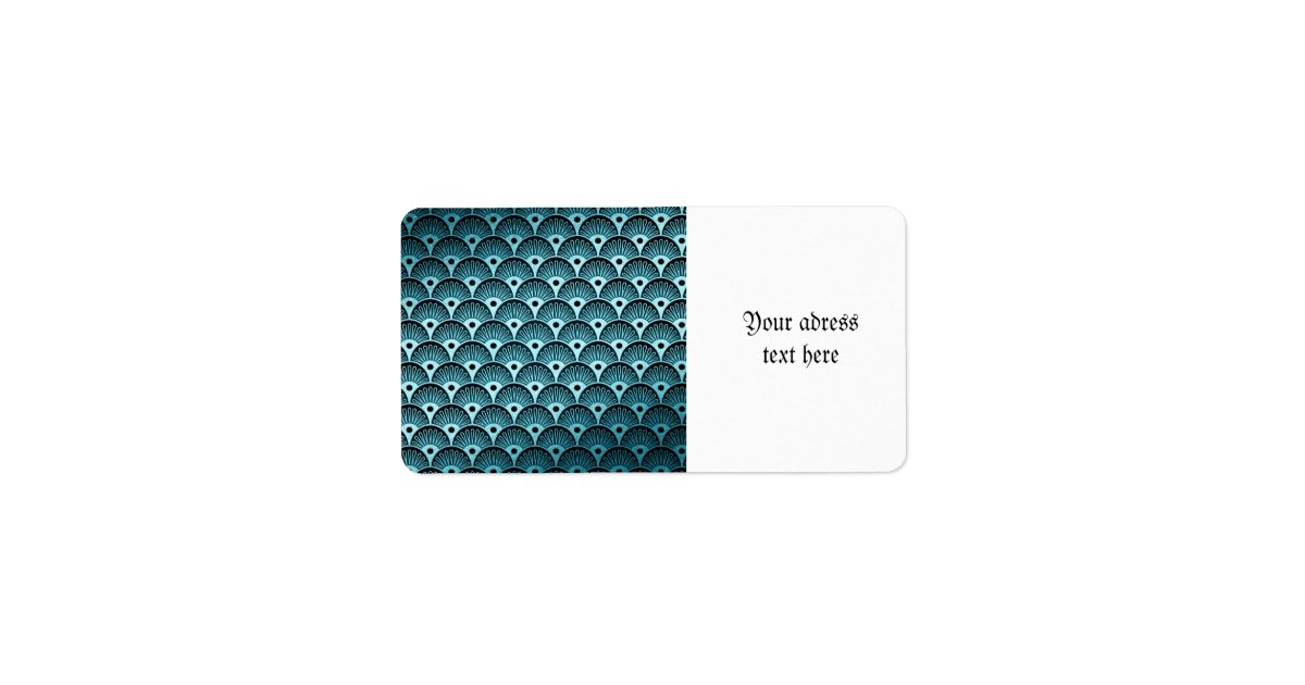 Turquise,art deco,vintage,beautiful,pattern,cute,b label | Zazzle