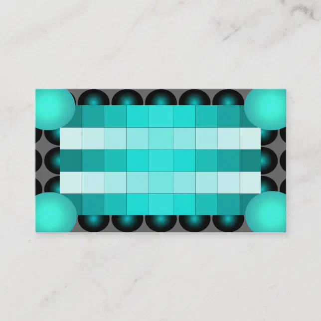 Turquoise 3D Design Business Card Attention Get 4 | Zazzle