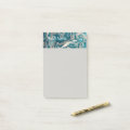 Turquoise Abstract Personalized Post it Notes 4x6 | Zazzle