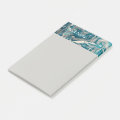 Turquoise Abstract Personalized Post it Notes 4x6 | Zazzle