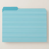 Turquoise and White Striped File Folder | Zazzle