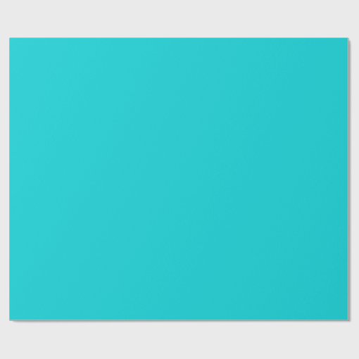 Turquoise Aqua Blue Solid Trend Color Background Wrapping Paper | Zazzle