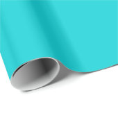 Turquoise Aqua Blue Solid Trend Color Background Wrapping Paper | Zazzle