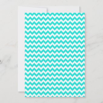 Turquoise, Aqua Color Chevron; Paw Print Invitation | Zazzle