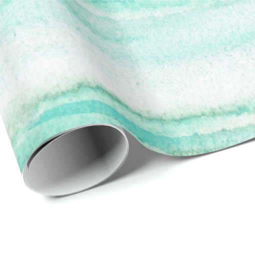 Turquoise Aqua Waves Wrapping Paper | Zazzle