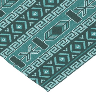 Turquoise Aztec Southwest Design Short Table Runner | Zazzle