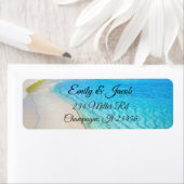 Turquoise Beach Return Address Labels | Zazzle