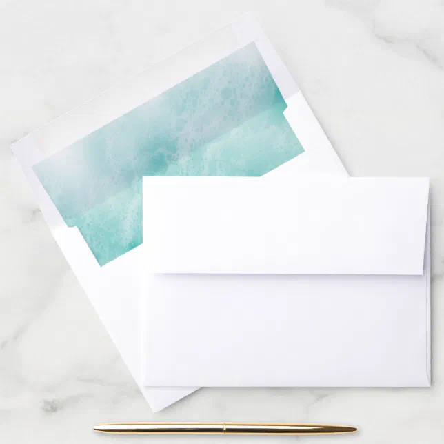 Turquoise Beach Waves Envelope Liner | Zazzle