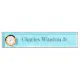 Turquoise Blue Agate Desk Name Plates Clock | Zazzle