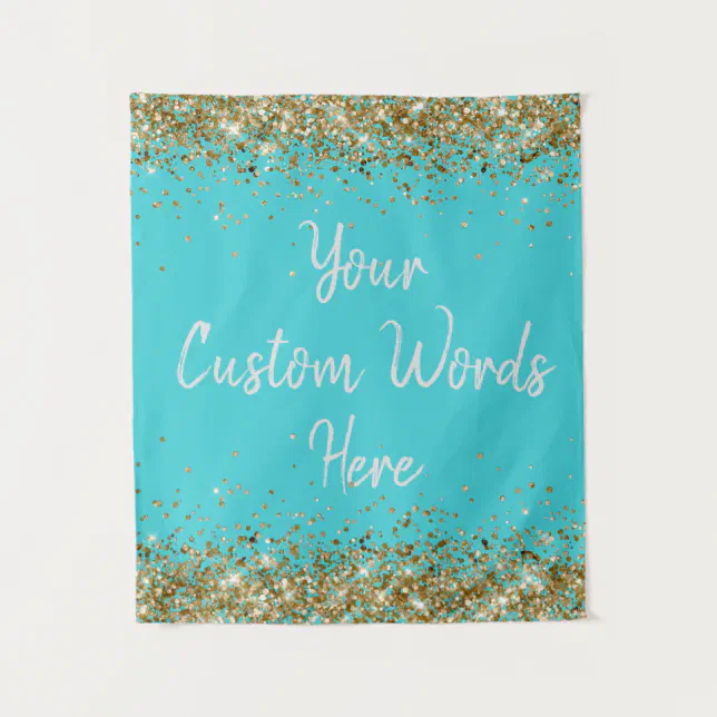 Turquoise Blue Backdrop Birthday Party Photo Booth | Zazzle
