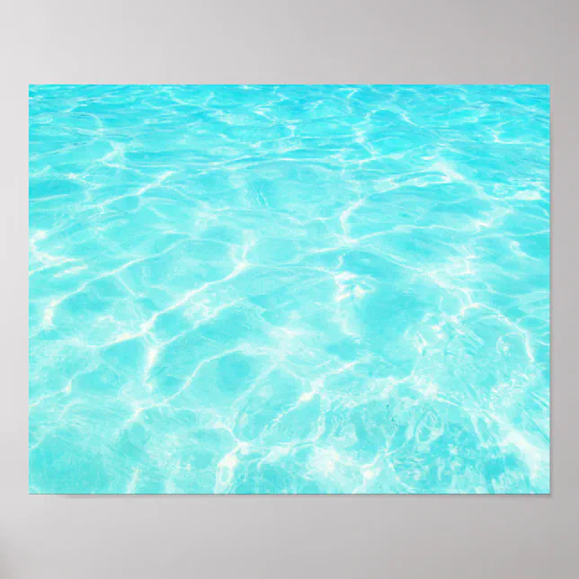 Turquoise Blue Carribean Ocean Water Beach Poster | Zazzle