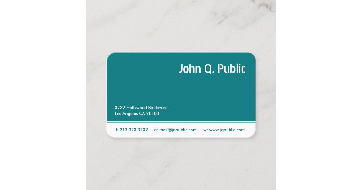 Turquoise Blue Color Business Card | Zazzle