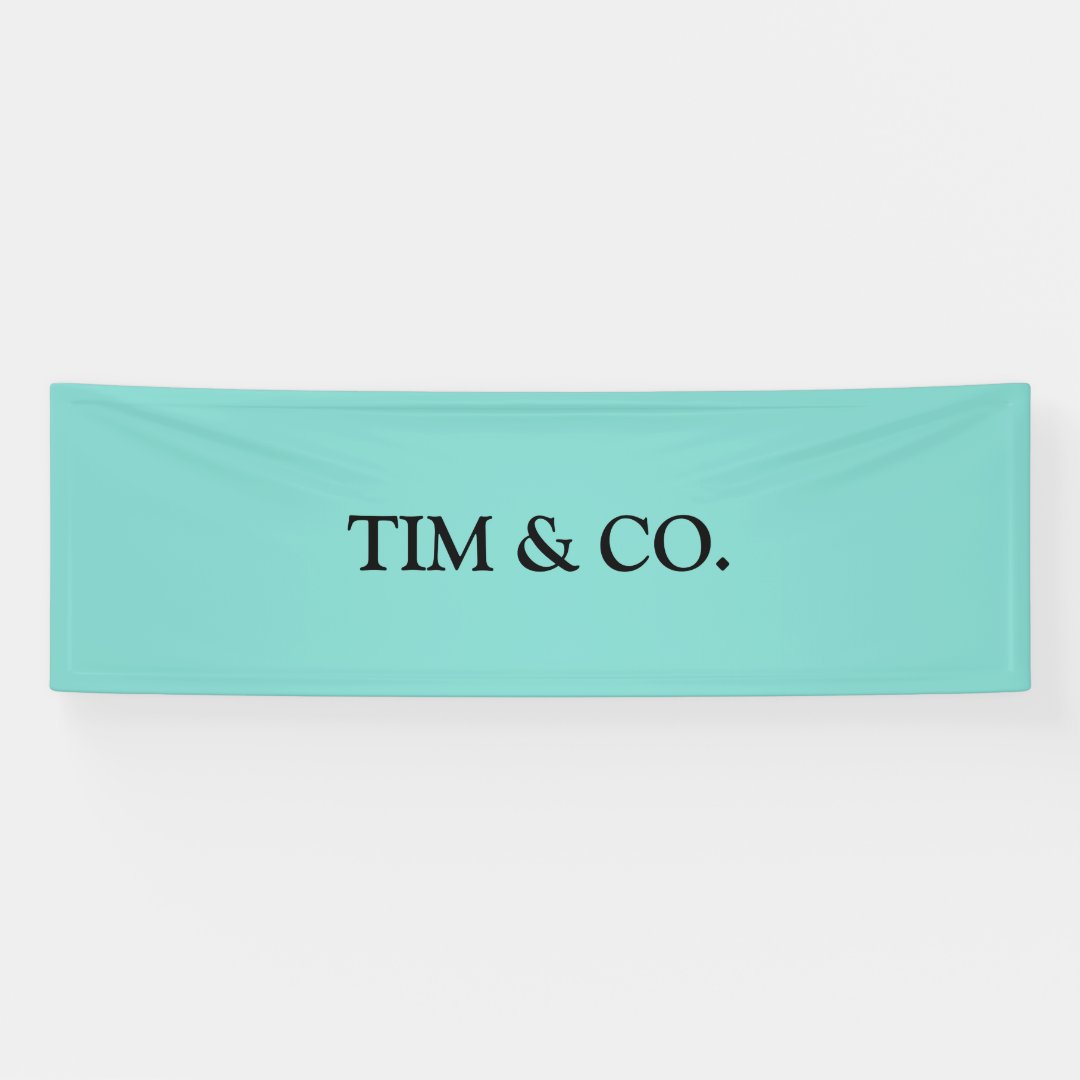Turquoise Blue Custom Customizable Blank Banner | Zazzle