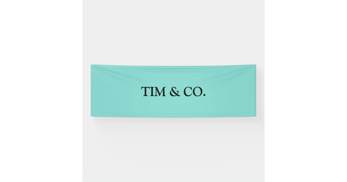 Turquoise Blue Custom Customizable Blank Banner | Zazzle