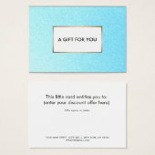 Turquoise Blue Gift Card | Zazzle