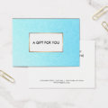 Turquoise Blue Gift Card | Zazzle