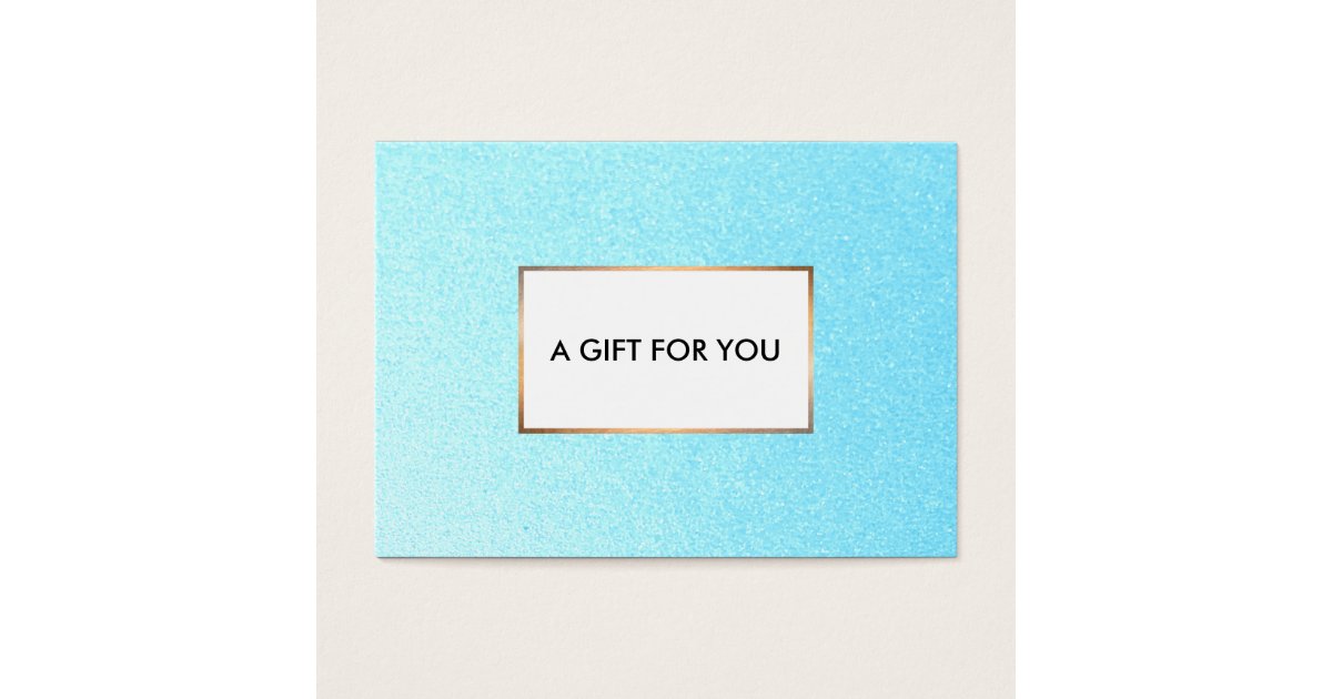 Turquoise Blue Gift Card | Zazzle