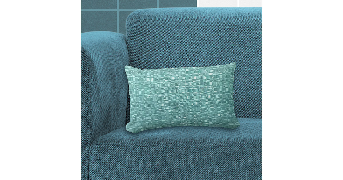 Turquoise Blue Glass Throw Pillow | Zazzle