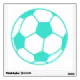 Turquoise; Blue Green Soccer Ball Wall Sticker | Zazzle