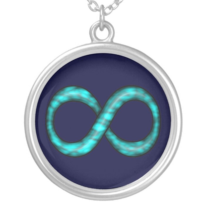 Turquoise Blue Infinity Symbol Necklace | Zazzle.com