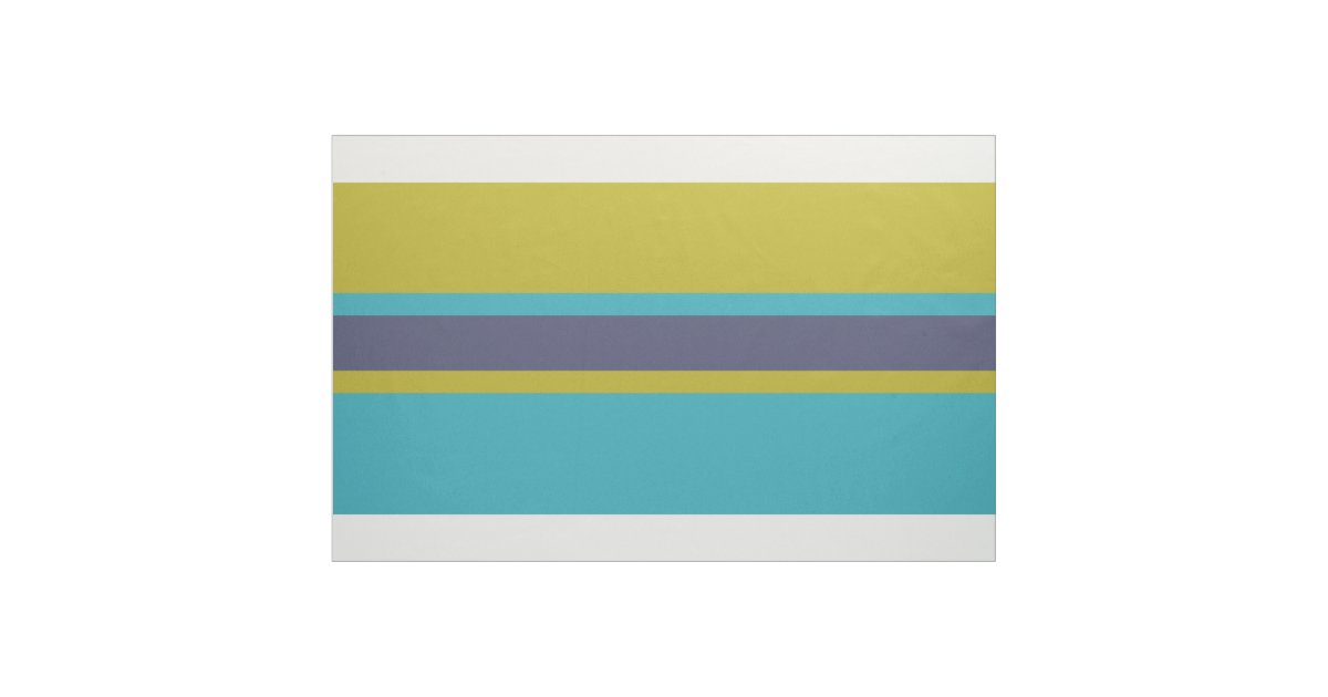 Turquoise, Blue & Lime Stripes custom fabric | Zazzle