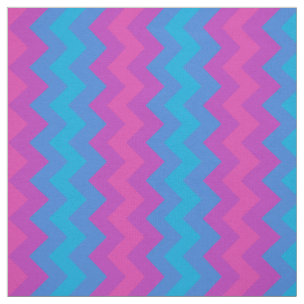 Custom Magenta Polka Dots on Blue Pattern Fabric | Zazzle