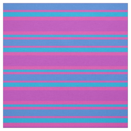 Custom Magenta Polka Dots on Blue Pattern Fabric | Zazzle