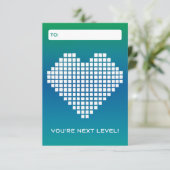Turquoise Blue Next Level Gamer Valentine Invitation | Zazzle