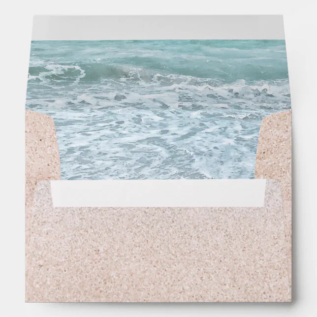 Turquoise Blue Ocean Sandy Beach Envelope | Zazzle