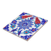 Turquoise Blue Red Ancient Turkish Floral Tile | Zazzle