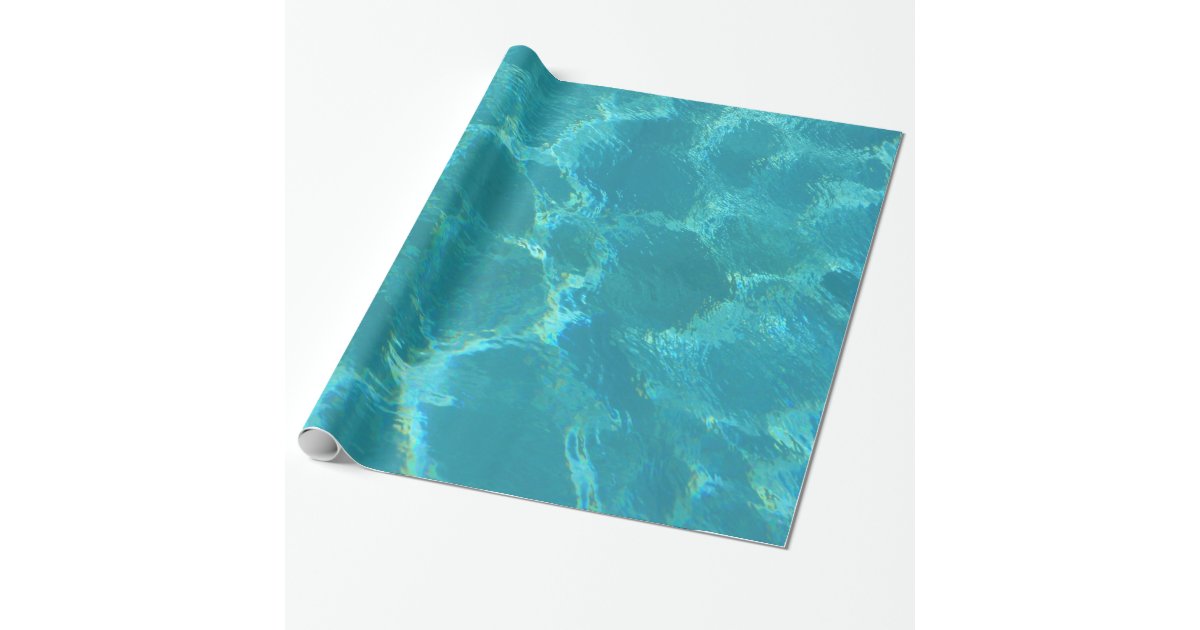 Turquoise Blue Water Ocean Wrapping Paper | Zazzle