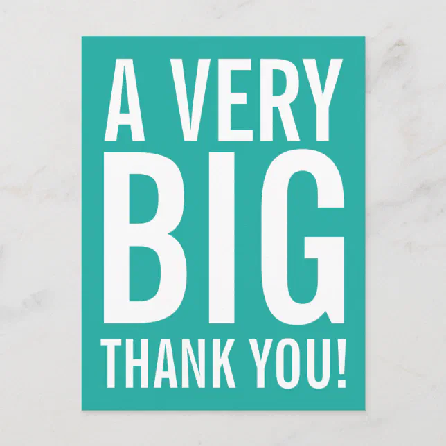 Turquoise blue wedding thank you postcards | Zazzle